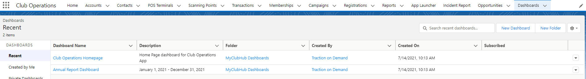 Reports and Dashboards QRG - Accessing Dashboards