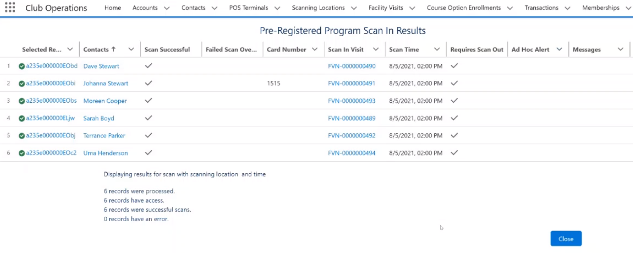 Club and Program Attendance: Bulk Check-In for Registered Programs