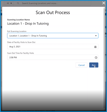 Club and Program Attendance: Bulk Check-Out from a Scanning Location
