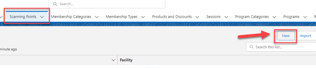 Check-In Scanning Points