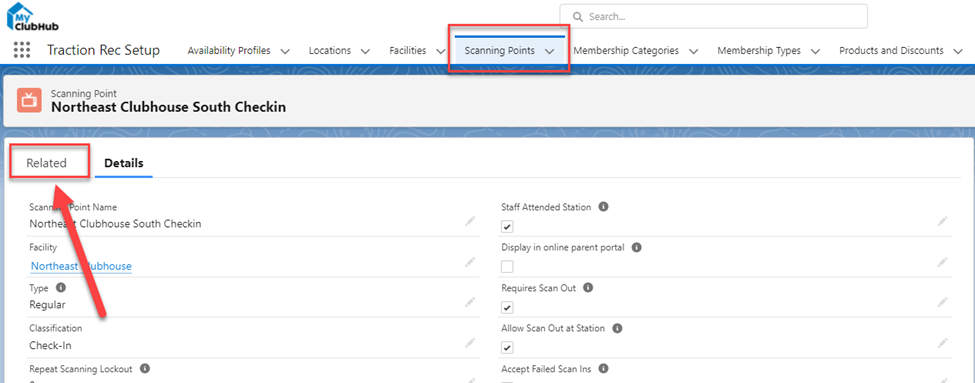 Valid Scanning Locations