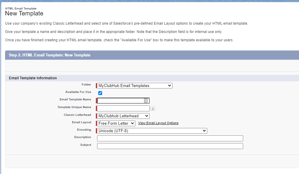 How to create an email template