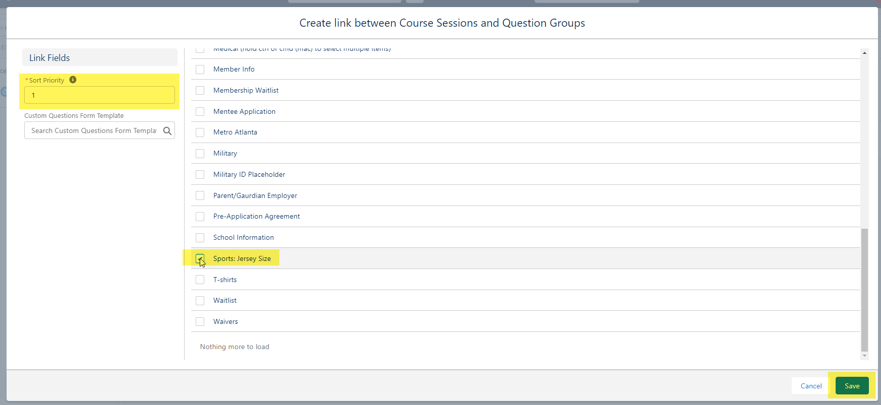 Assign Custom Questions to Your Registered Program
