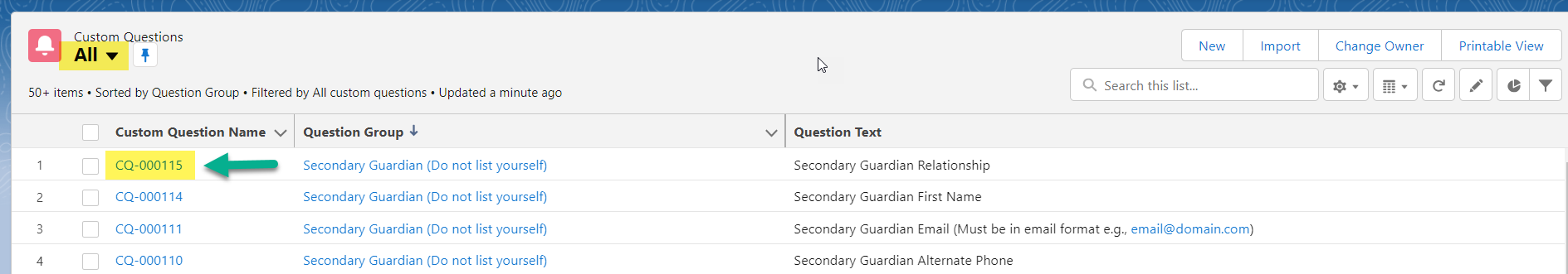 Custom Questions Overview