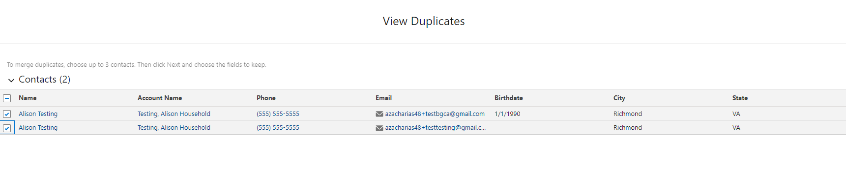 Force Accounts and Contacts to Flag as Duplicates