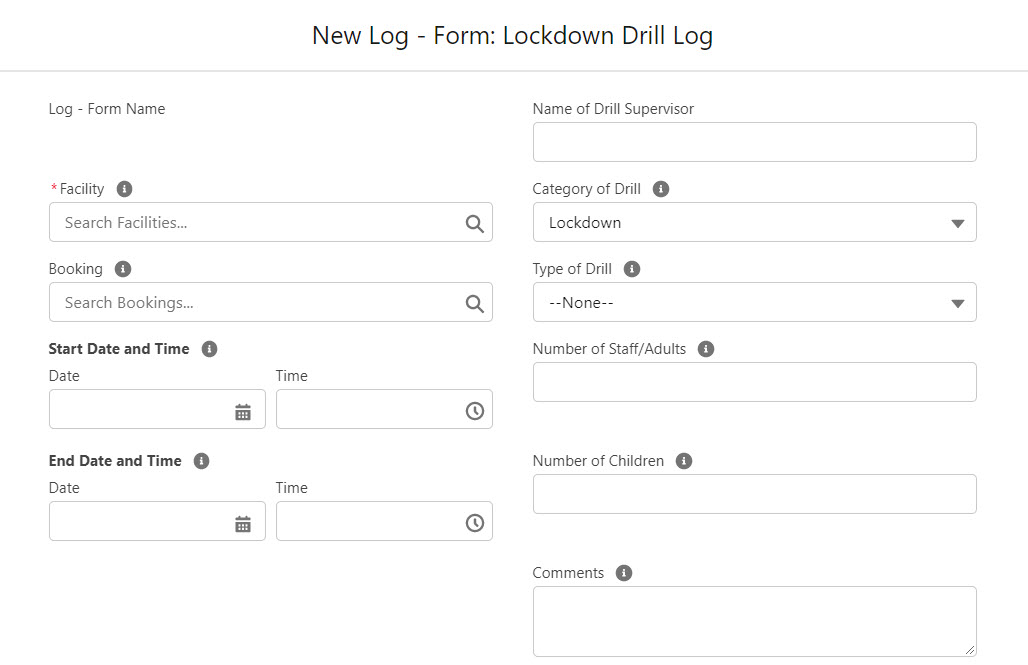Overview of Log - Forms