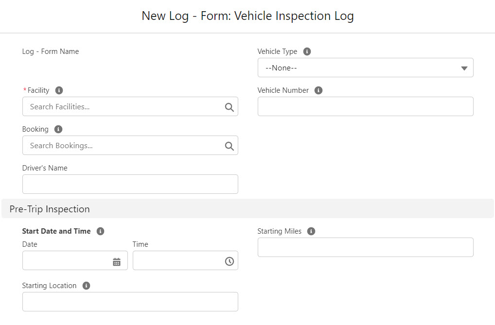 Overview of Log - Forms