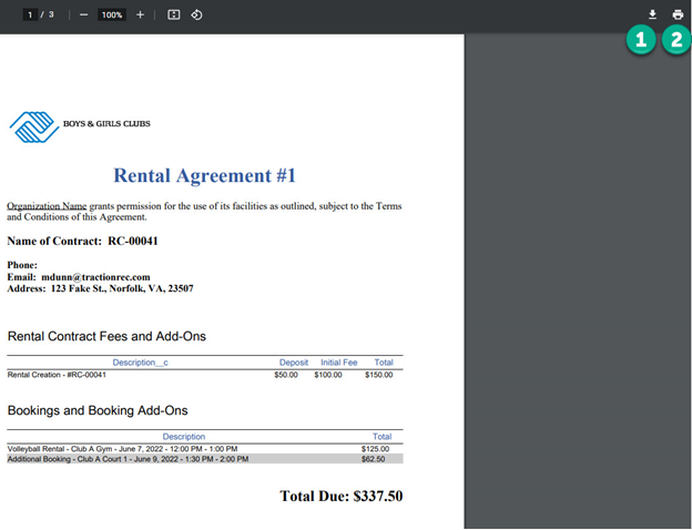 How to Print Rental Contracts