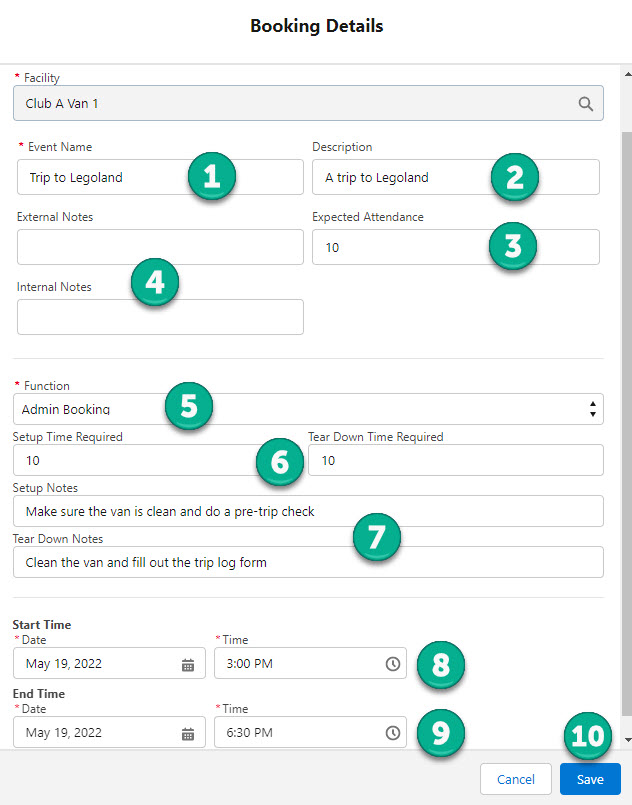 How to create Admin and Maintenance Bookings: From Facilities Search