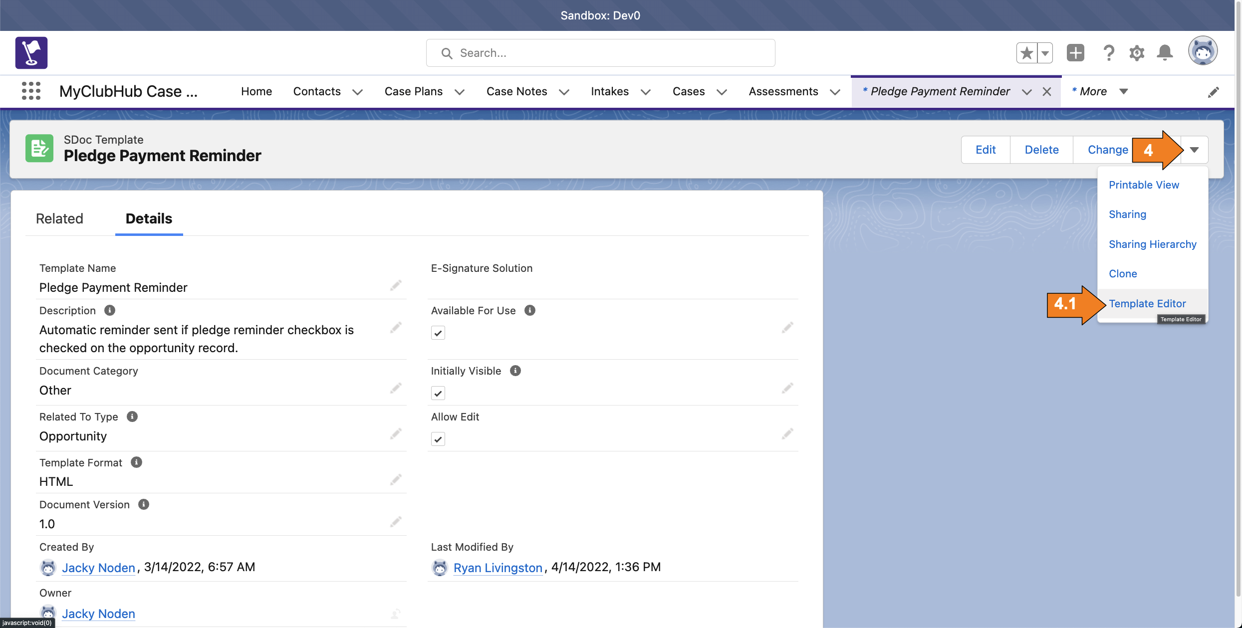 How to Customize an Automated Pledge Payment Reminder