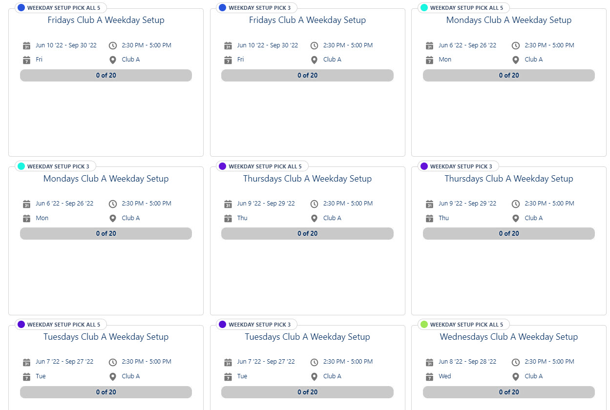 How to Create a Weekday Setup