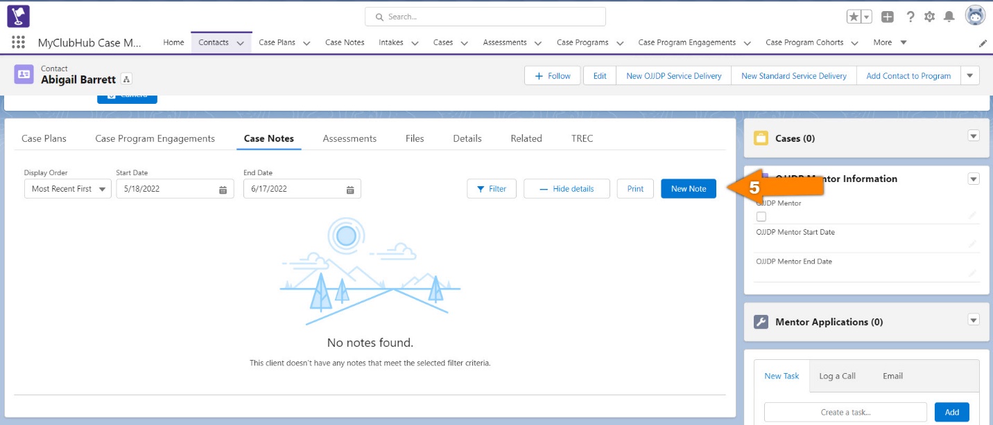 How to Add a Case Note to a Case Plan