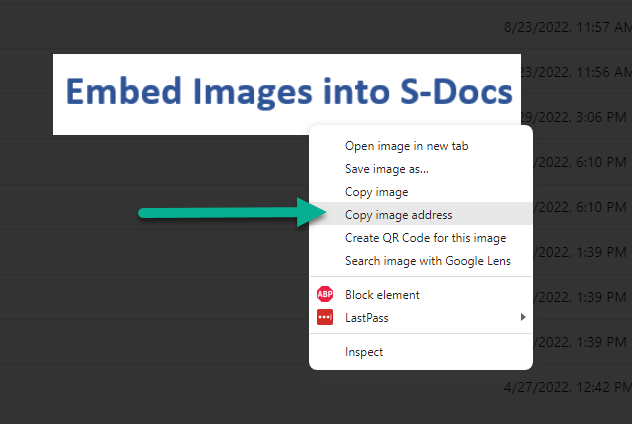 Embed Images into S-Docs Template