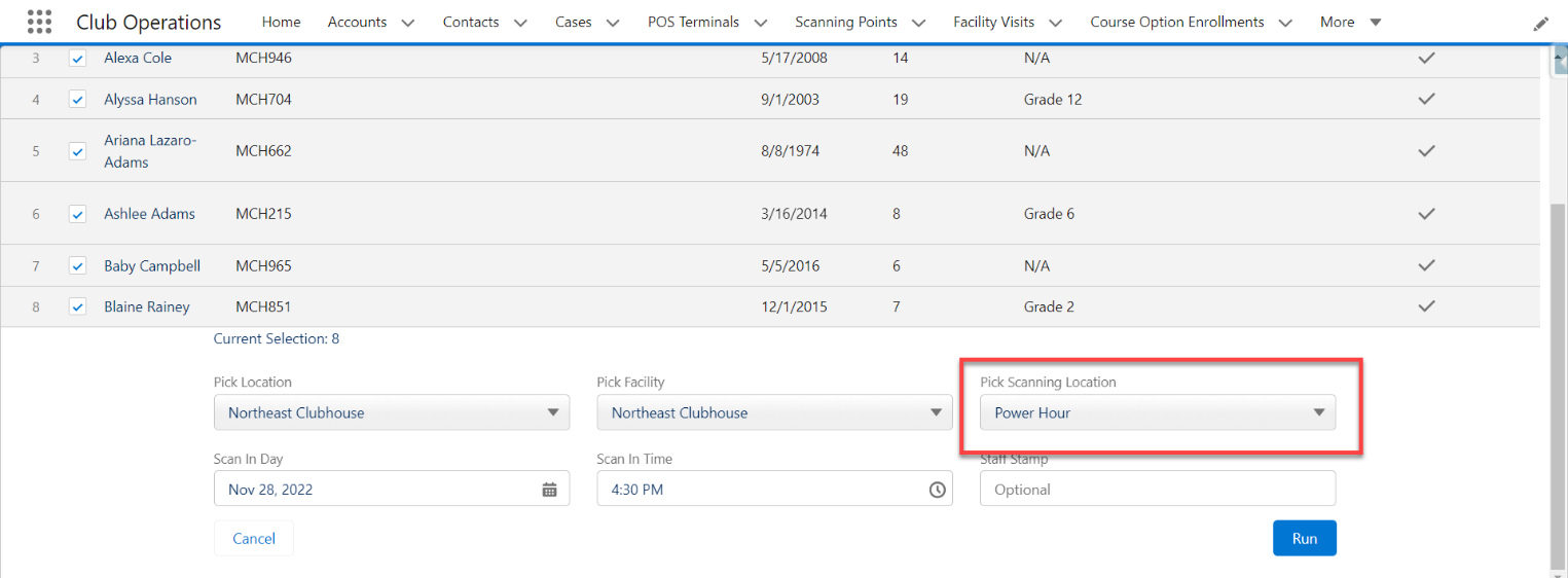Entering Bulk Program Scans For Previous Days 