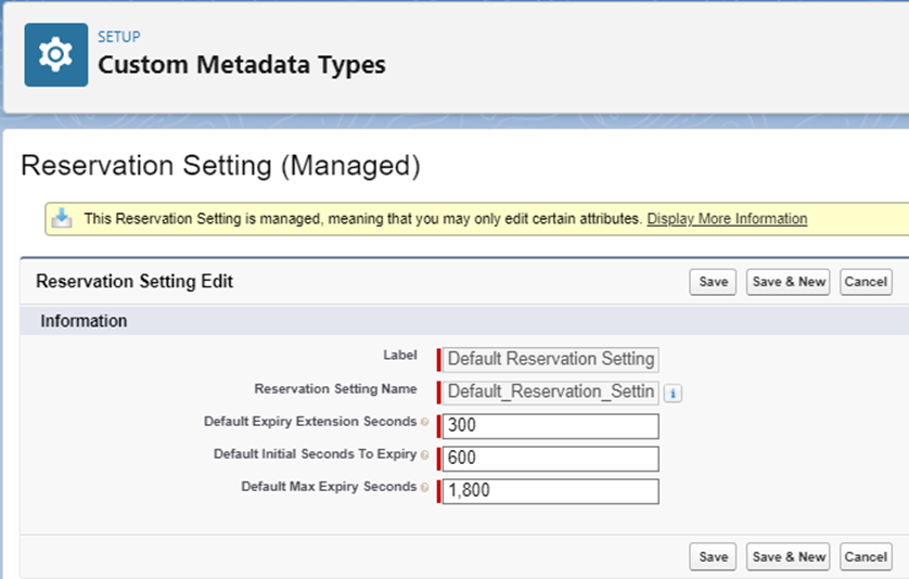 Updating Your Reservation Timers