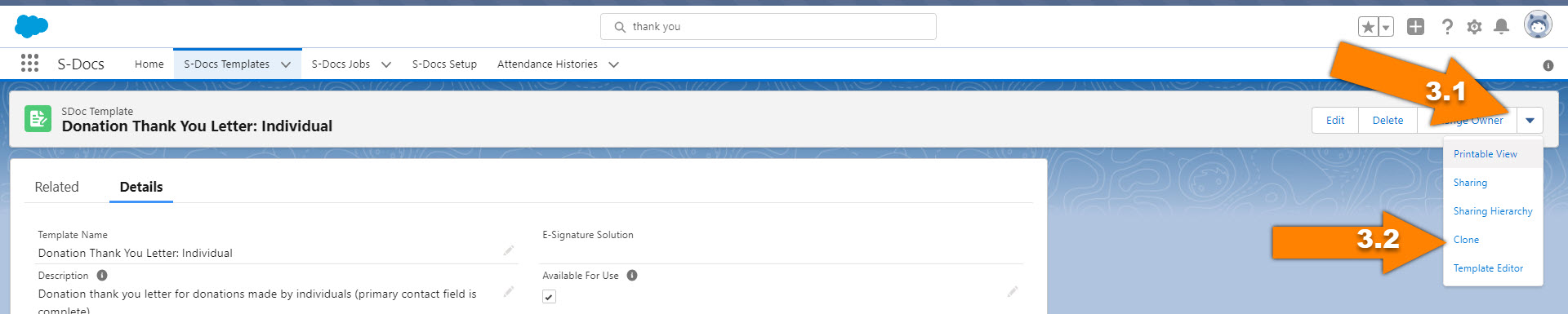 Editing S-Docs Templates
