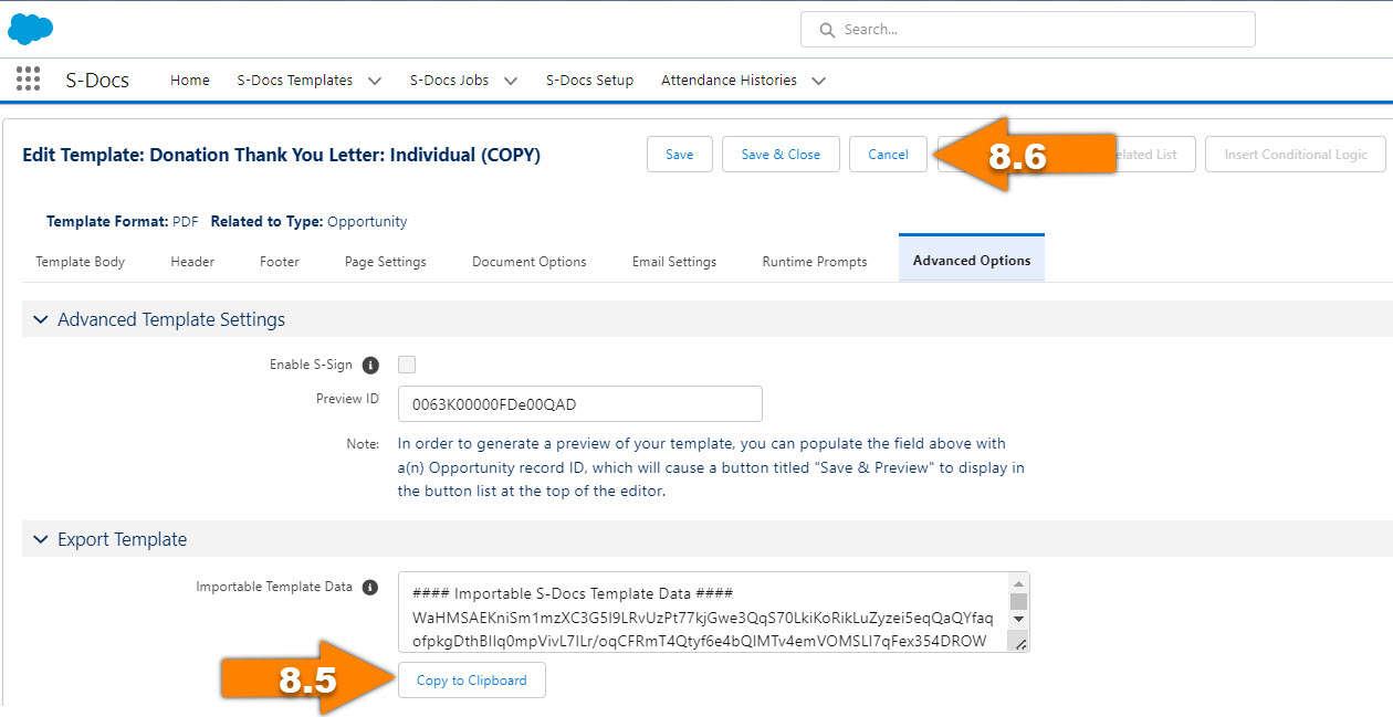 Editing S-Docs Templates