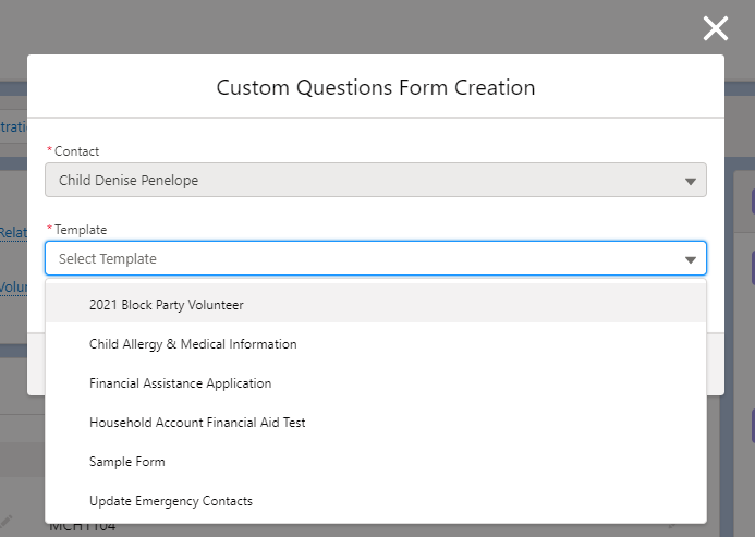 Send an Individual Custom Questions Form to a Parent/Guardian's Portal ...