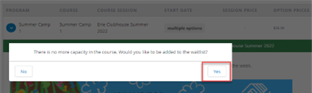 Program Waitlist Process