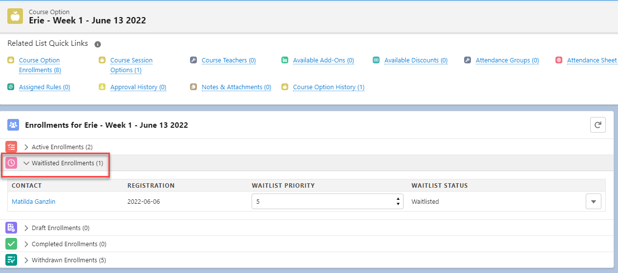 Program Waitlist Process