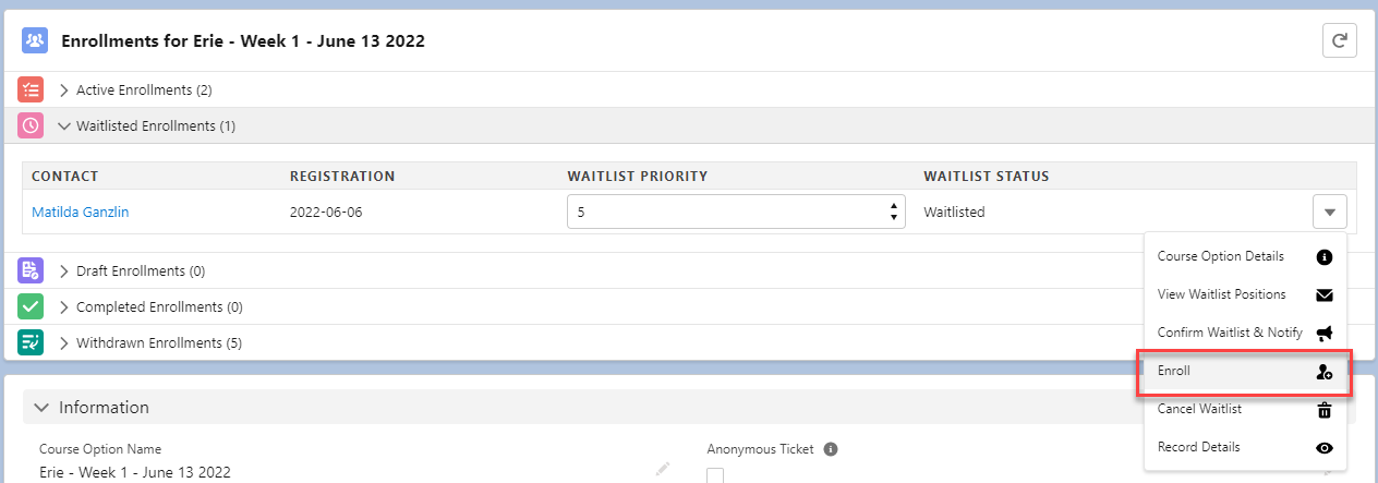 Program Waitlist Process