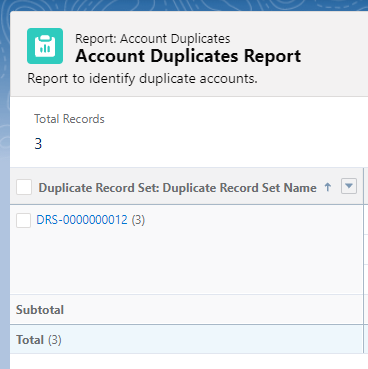 Merging Duplicate Account Records