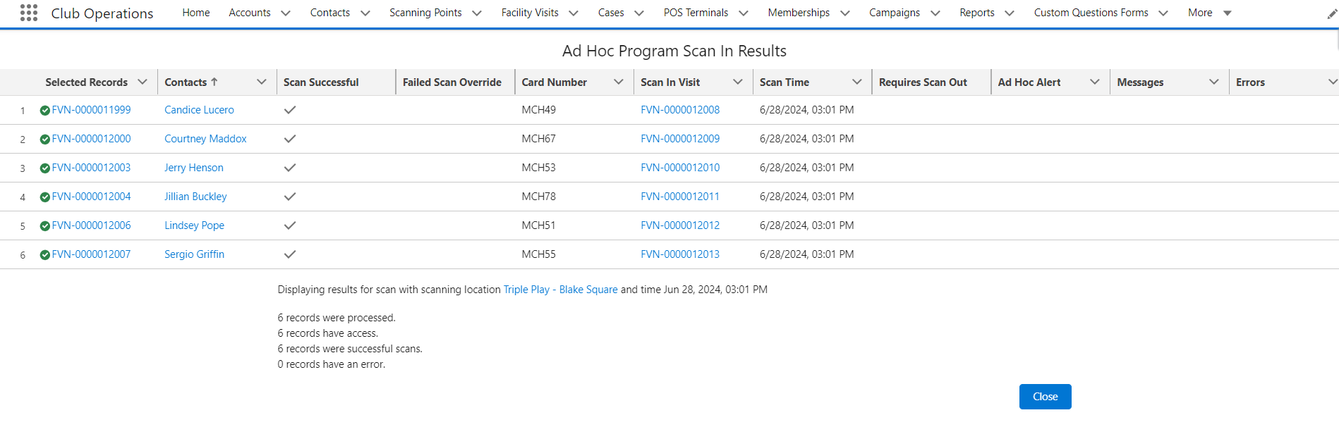 Bulk Check-in for Drop-In Programs