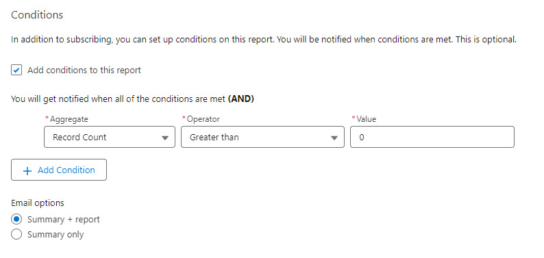 Subscribe to a Report to Receive the Report in your Email