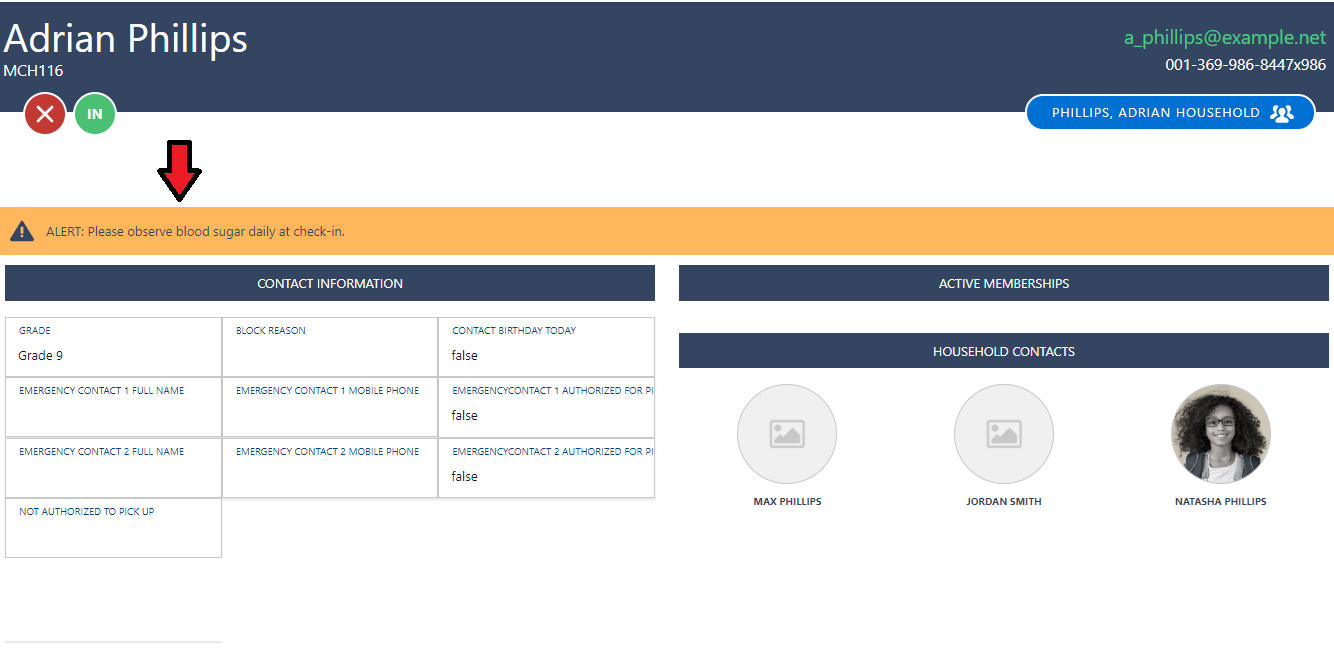 Creating a Member Alert
