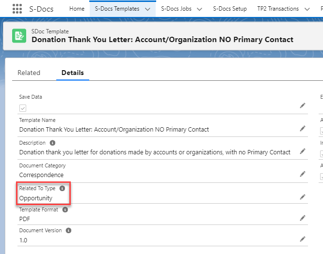 Editing S-Docs Templates