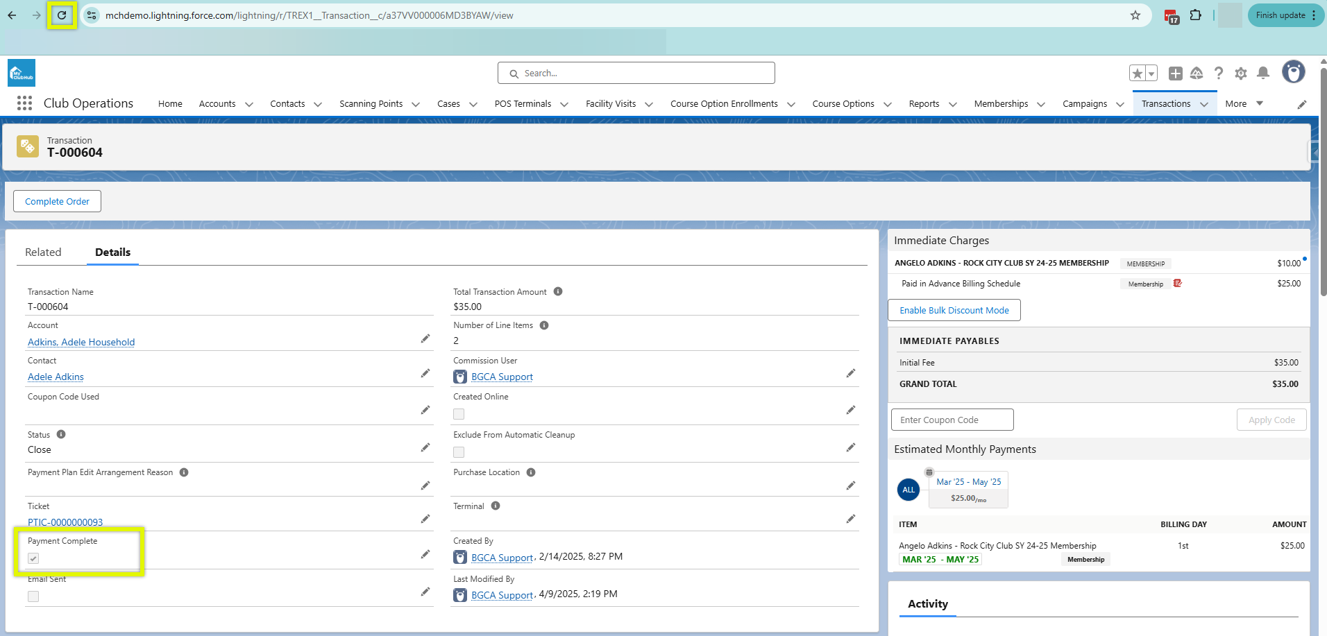 Resolving Membership Payment in Progress PIP Transactions